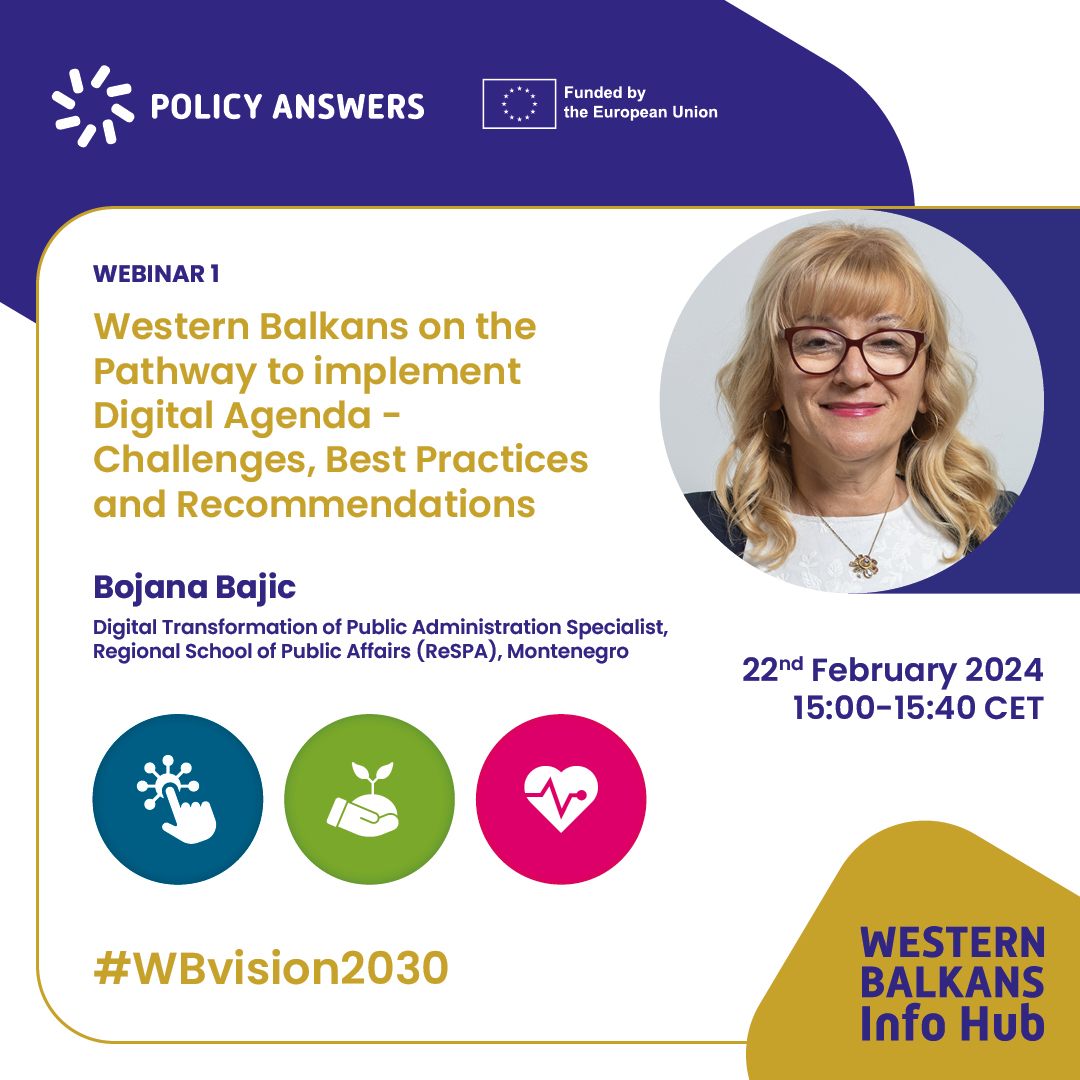 POLICY ANSWERS Webinar: Overview of the Western Balkans on its Pathway ...