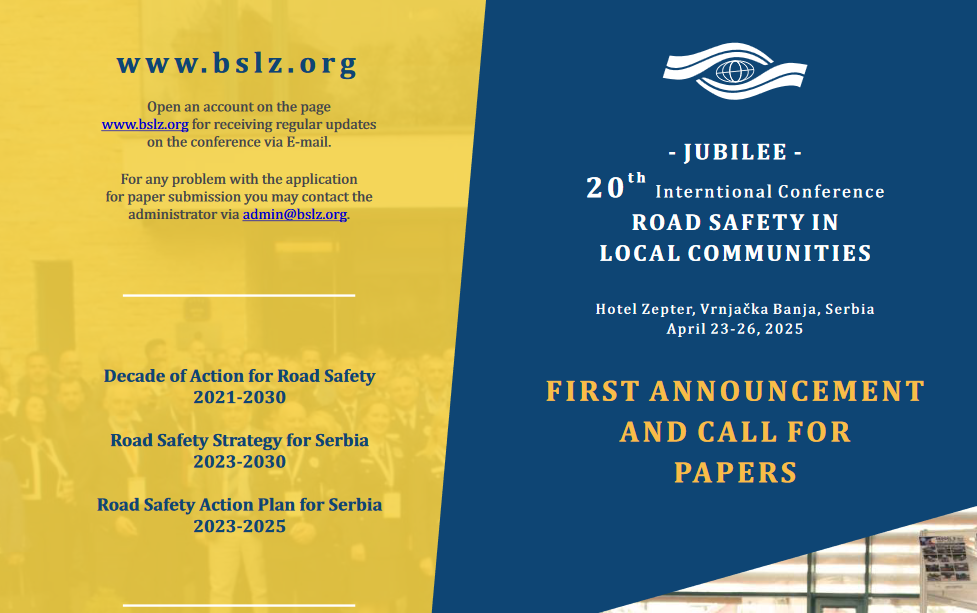20th International Conference on Road Safety in Local Communities ...